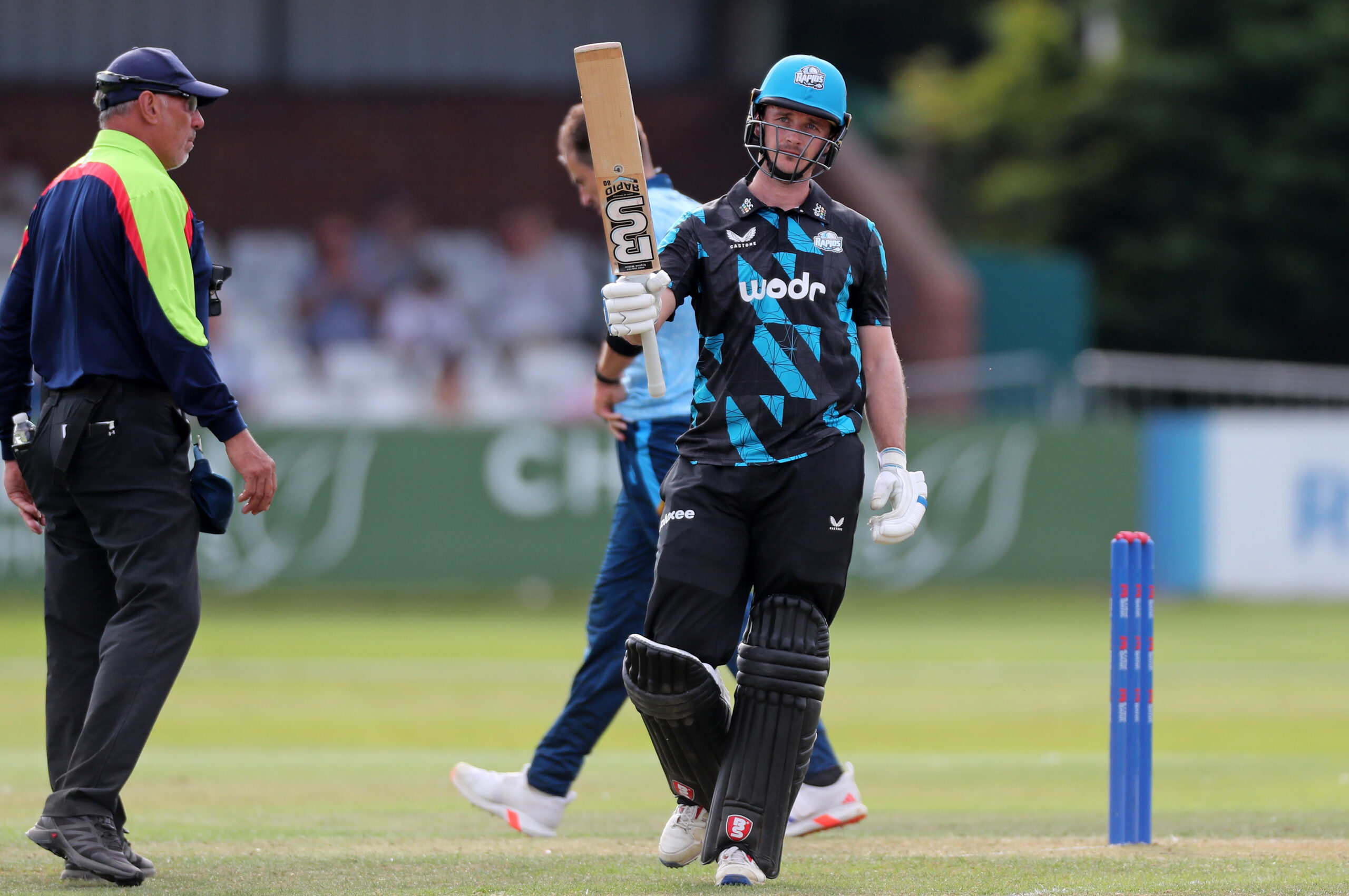 Roderick making his mark with the bat and behind the stumps ...